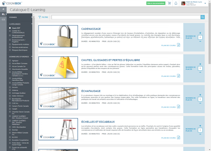 Comment acheter et assigner une formation E-Learning dans Cognibox ...