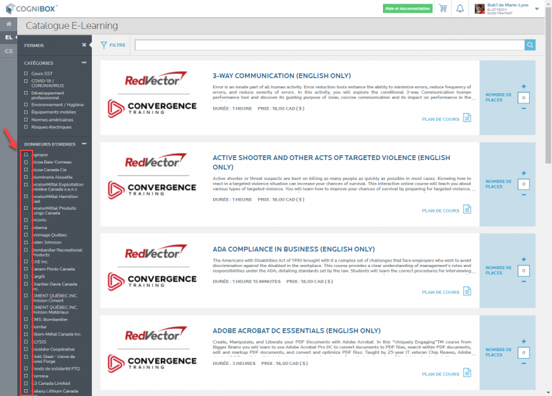 Comment acheter et assigner une formation E-Learning dans Cognibox ...